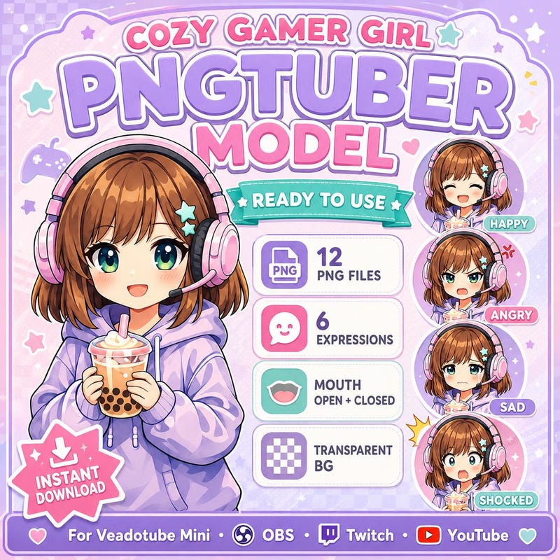 Pink Anime Girl Avatar - Etsy