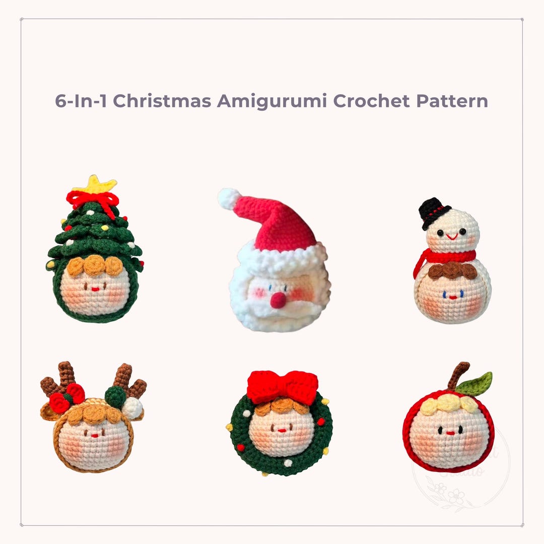 Christmas Amigurumi Crochet Pattern -santa&snowman Ornament,easy ...