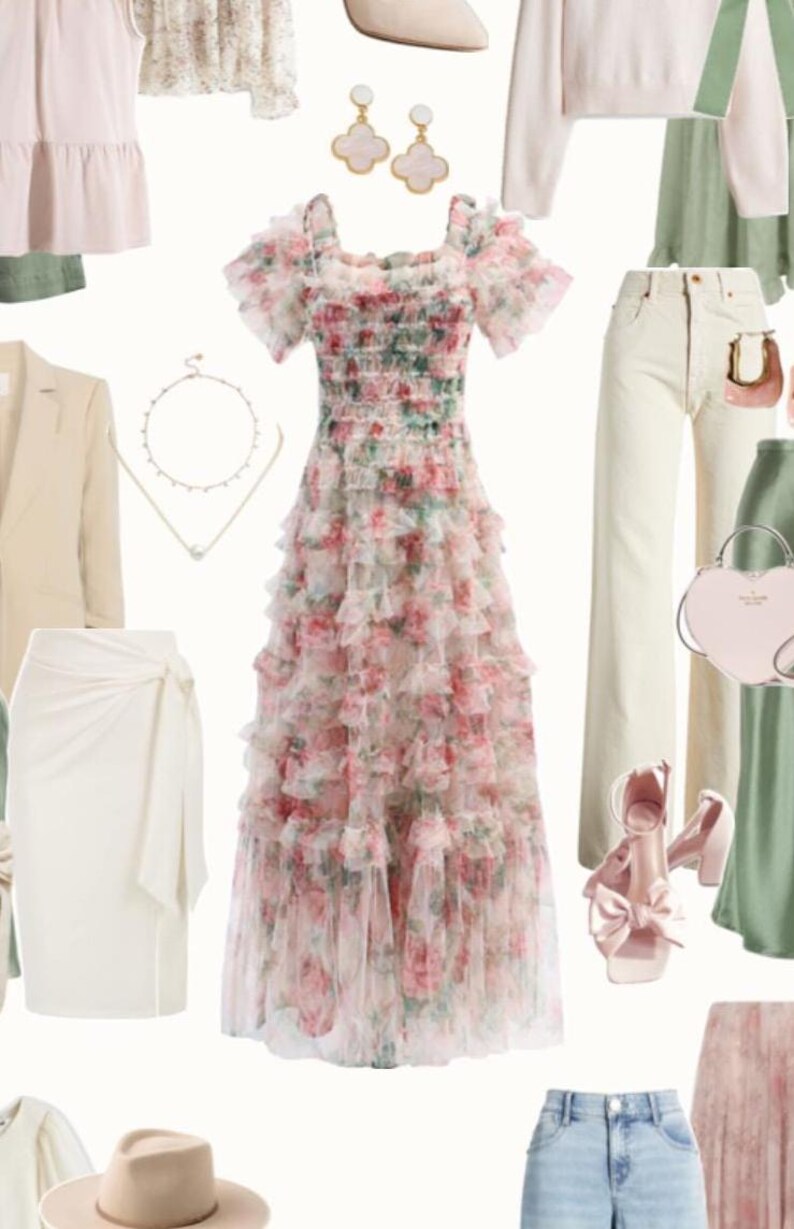 Romantic Spring Capsule Wardrobe | Digital Outfit Board | Styled by ...