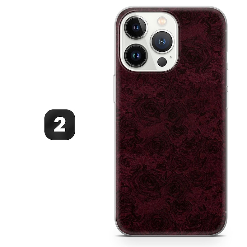 Burgundy Phone Case Moody Elegant Deep Red Cover for iPhone 17, 16, 15 ...