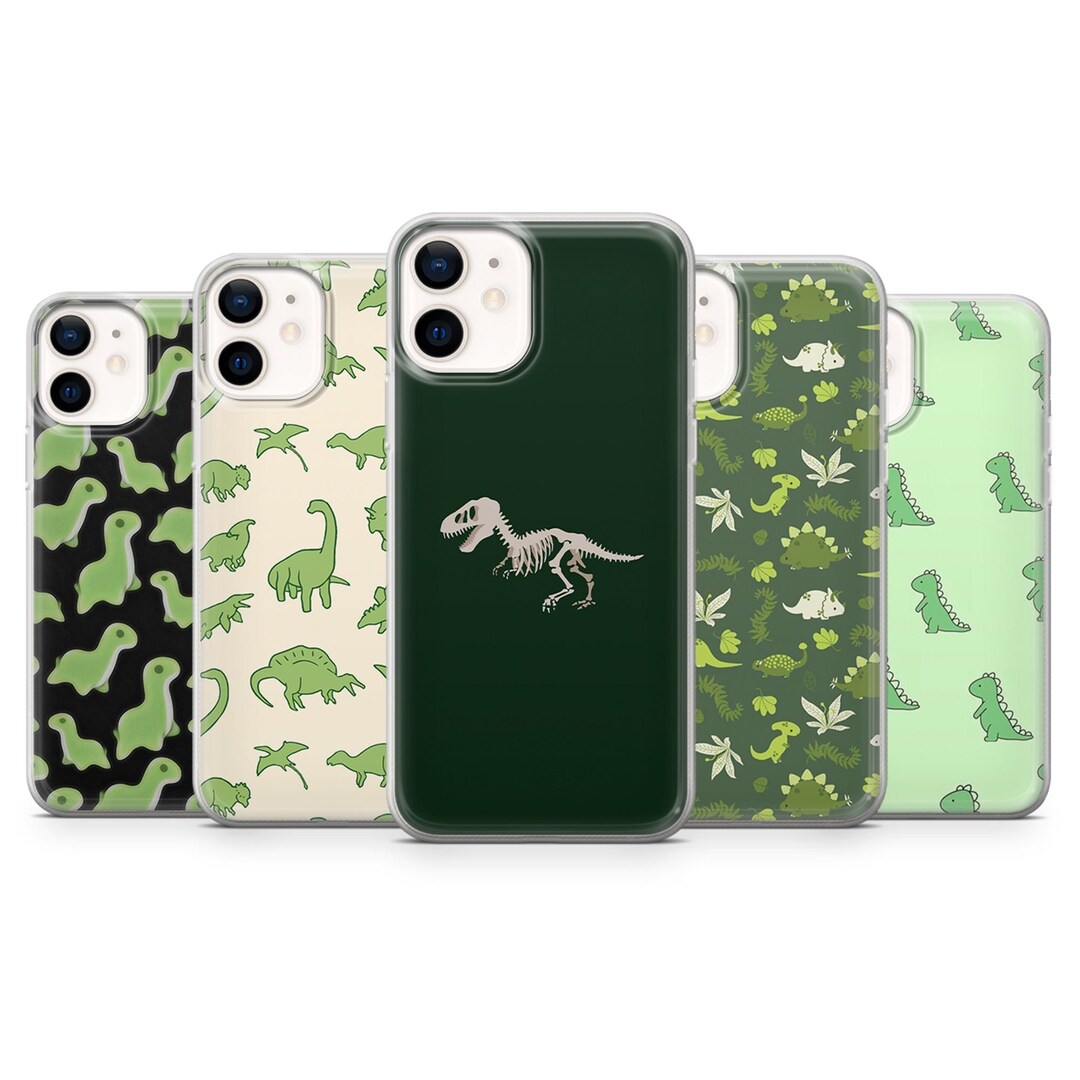 Dinosaur Phone Case Fossil Cute Cartoon Cover for iPhone 17, 16, 15, 14 ...