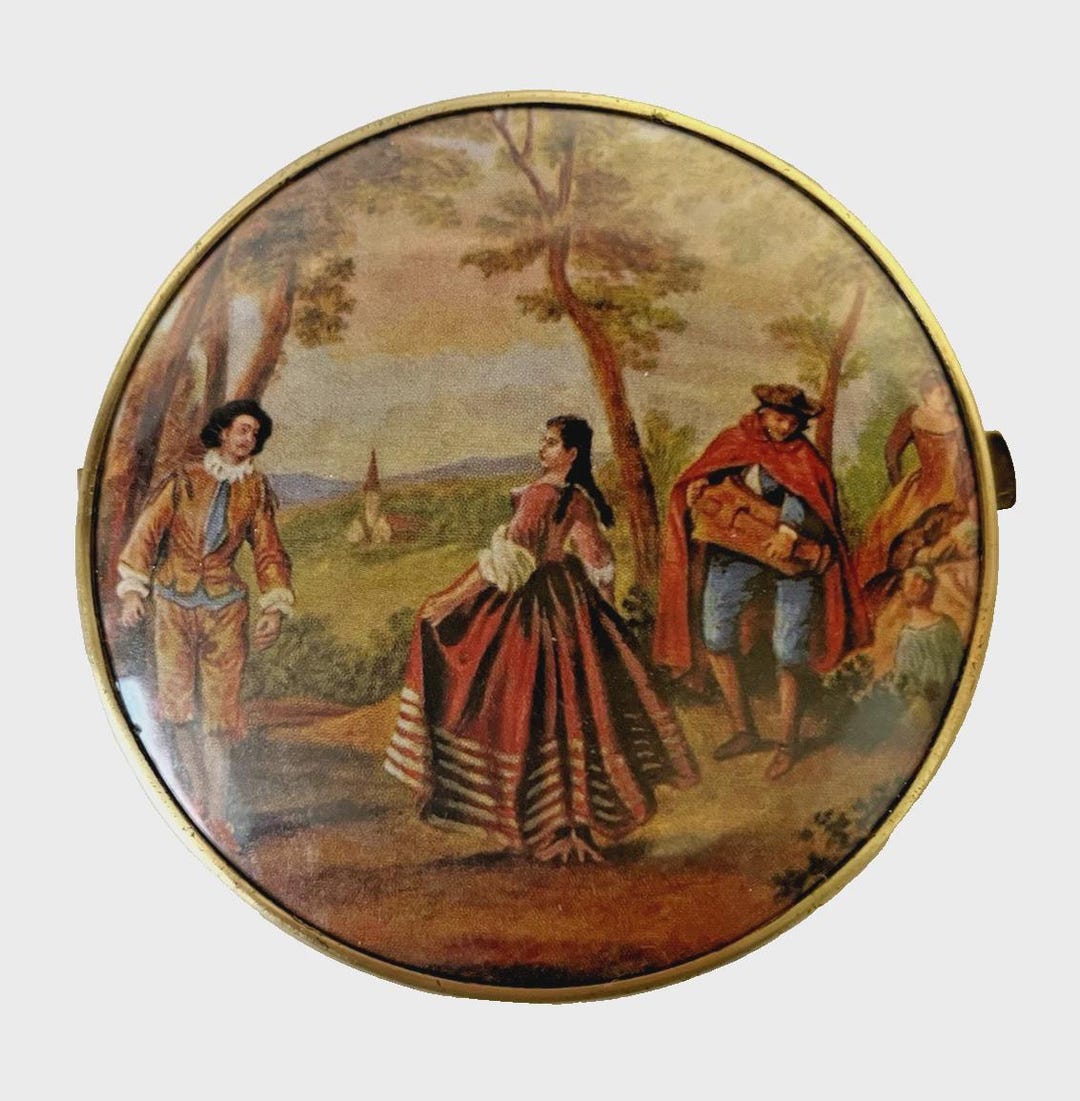 Vintage Compact With Mirror Victorian Style Made in Western Germany ...