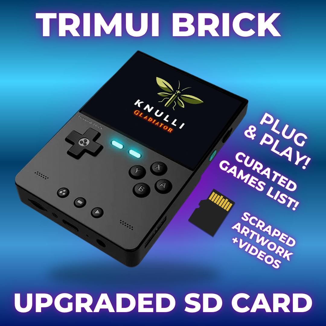 Trimui Brick Preloaded SD Card | KNULLI OS Retro Handheld | Plug & Play ...