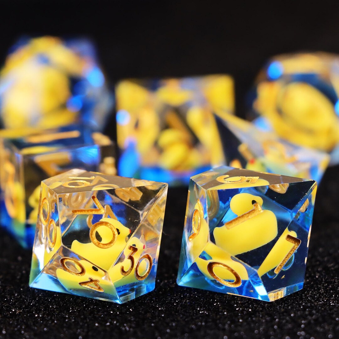 Yellow Duck Dnd Dice Set for Role Playing Games, Unique Dungeons and ...