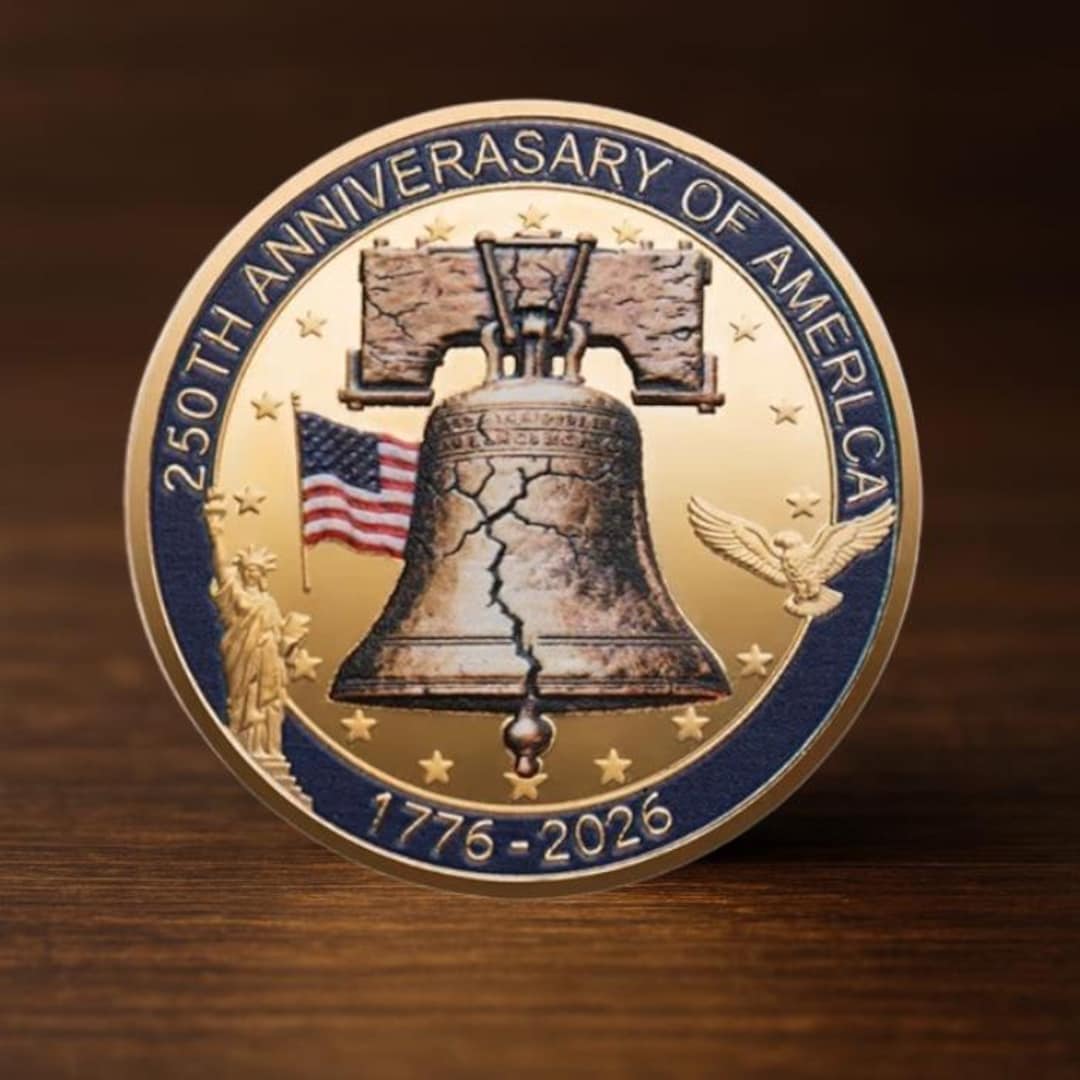 United States 250 Years Anniversary Coin (1776–2026) – Silver-plated ...