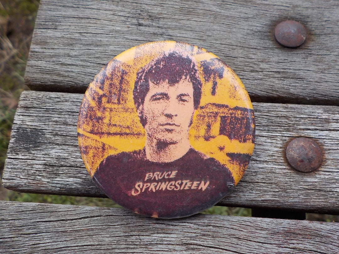 2.25 Large Vintage Bruce Springsteen Button Pin Rock and Roll ...