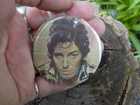 2.5" 1970s Vintage Bruce Springsteen Pin Button Very … - Gem