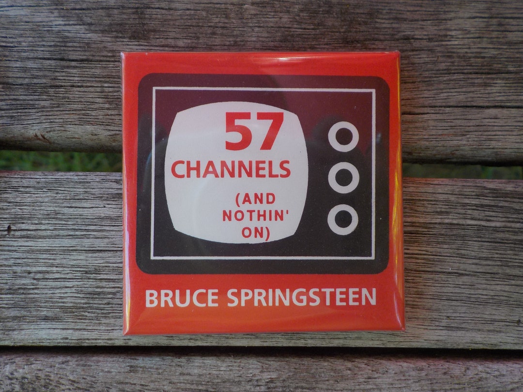 2" 1980s Large Bruce Springsteen Pin Button Vintage 57 Channels and ...