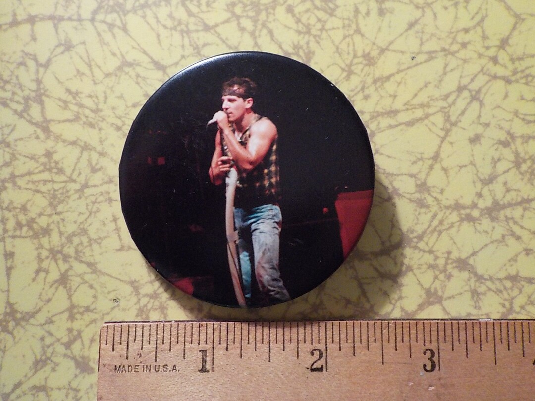 2.25" Vintage 1970s Bruce Springsteen Big Round Pin Button Lapel Pin ...