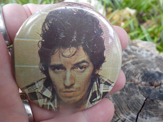 2.5" 1970s Vintage Bruce Springsteen Pin Button Very … - Gem