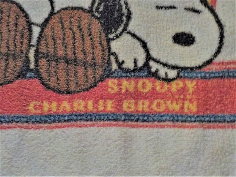1970's Jay Franco Peanuts Snoopy Charlie Brown Bath Towel - Etsy