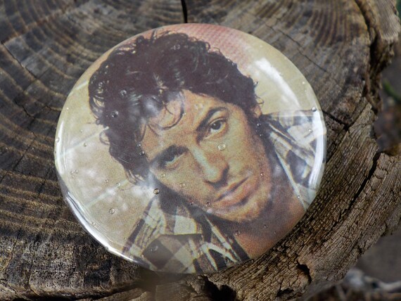 2.5" 1970s Vintage Bruce Springsteen Pin Button Very … - Gem