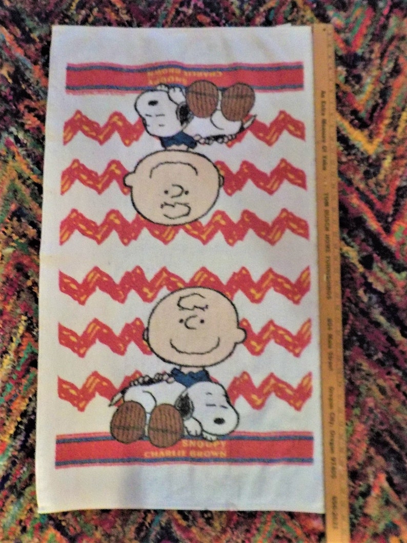 1970's Jay Franco Peanuts Snoopy Charlie Brown Bath Towel - Etsy