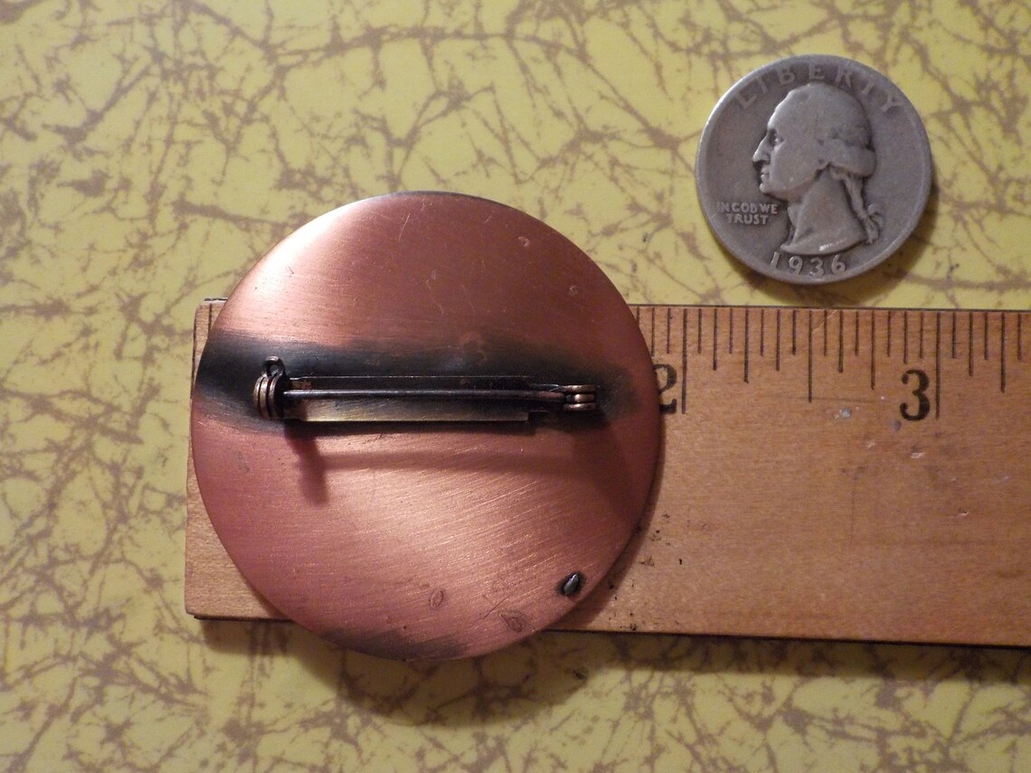 Big 2 Vintage Copper Buddha Brooch Pin Hat Pin Lapel Pin - Etsy