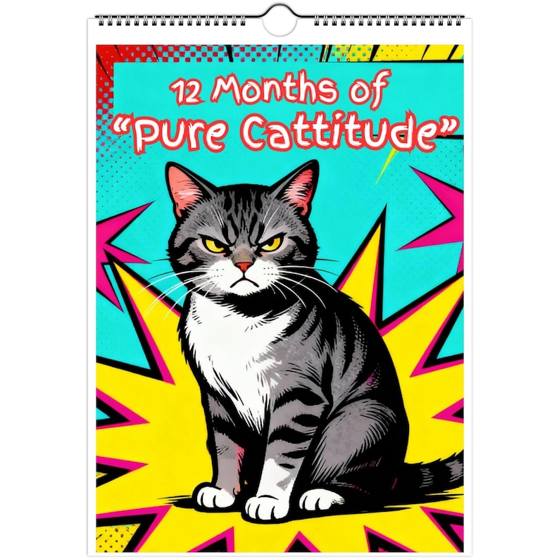 Grumpy Cat Pop Art Calendar 2026 – Funny 12-month Wall Calendar - Etsy