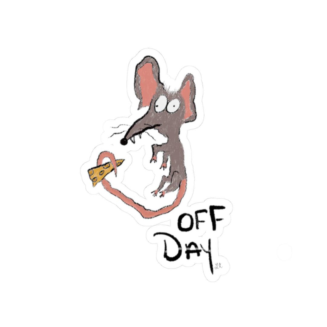 Off Day Rat Kiss-cut Stickers by Lauren Klein - Etsy