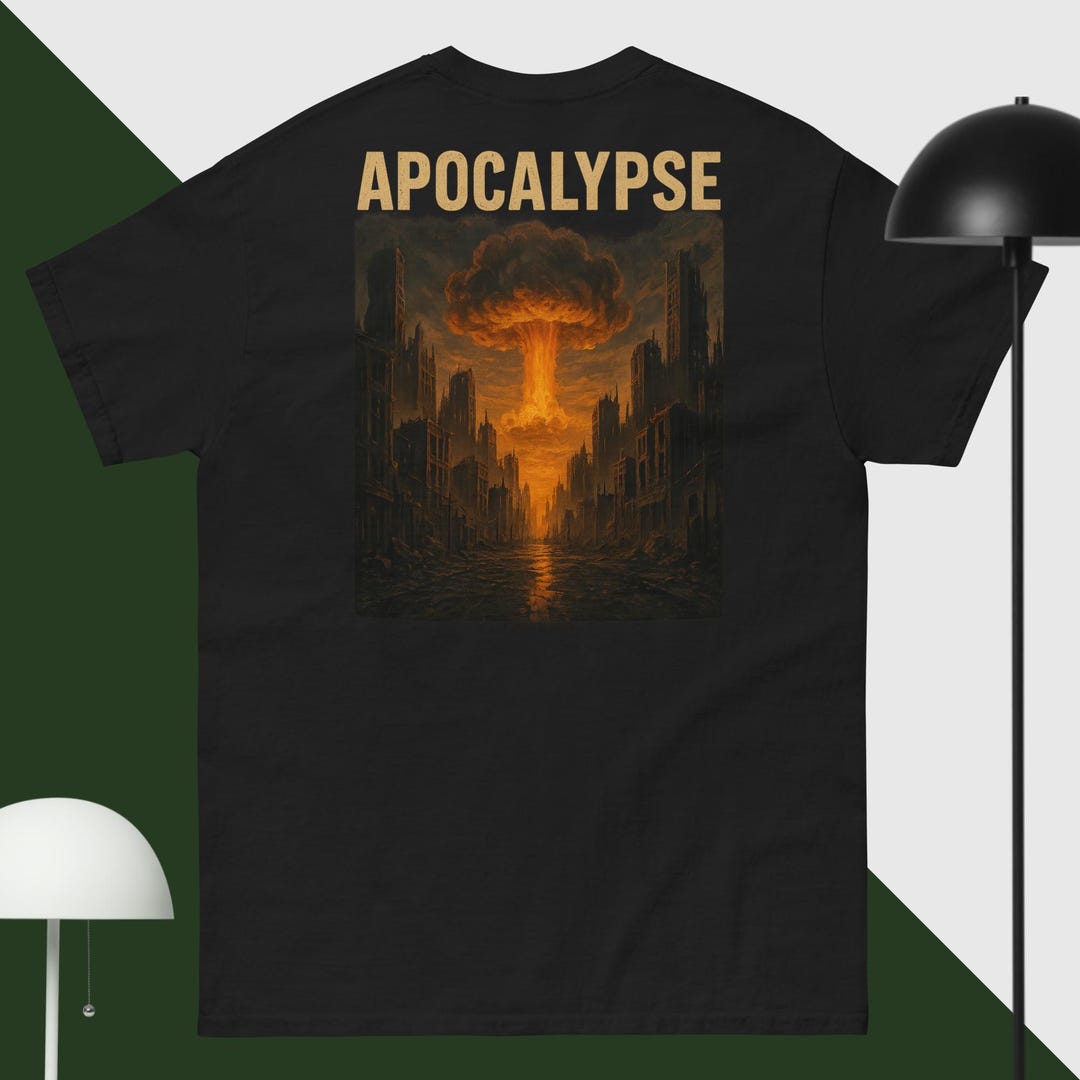 Apocalypse City Explosion T-shirt | Dramatic Nuclear Blast Graphic Tee ...