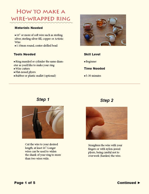 Wire-wrapped Ring Tutorial Learn How to Make a Wire Wrapped - Etsy