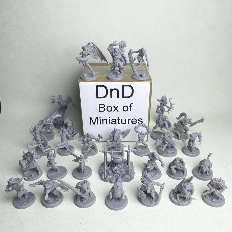 DND Monster Box of Miniatures 23mm–32mm Monster Manual Models Varying ...