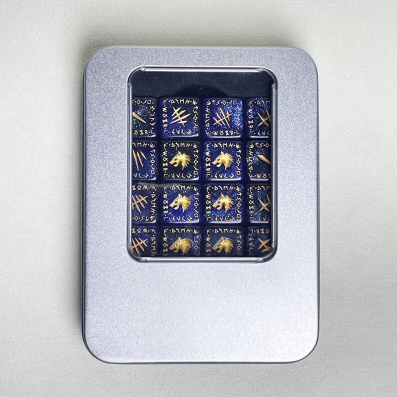 20 Pcs 16mm D6 Runic Wolf Battle Tactical Dice Set Ideal for Miniature ...