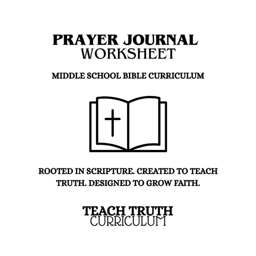 Prayer Journal Worksheet Printable | Christian Prayer Journal Page ...