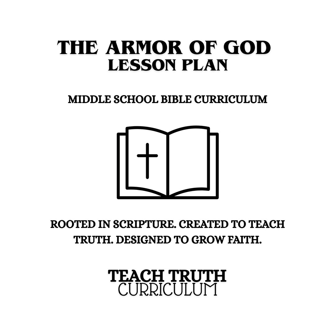 Armor of God Lesson Plan | Middle School Bible Study (PDF) - Etsy