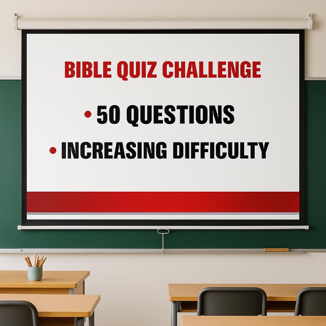 Bible Quiz Powerpoint | 50 Questions, Christian Classroom Game (digital ...