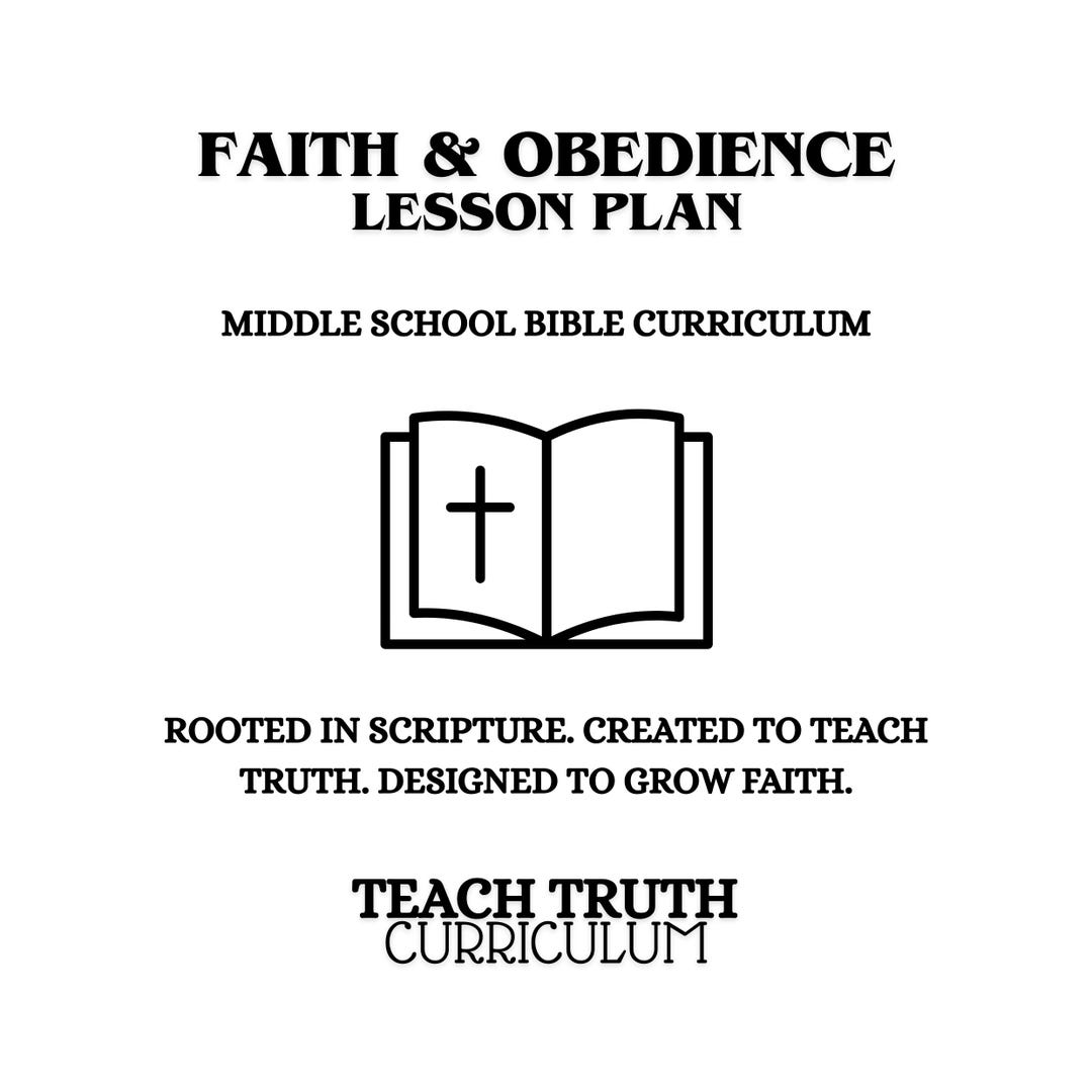 Middle School Bible Lessons: Faith & Obedience Curriculum (digital ...