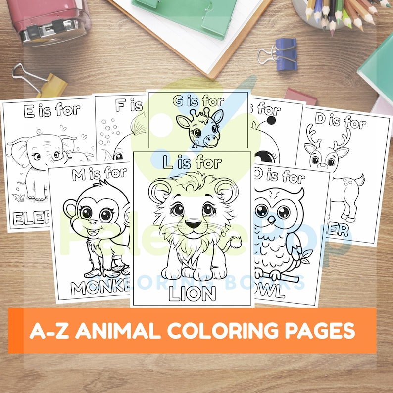 Alphabet Animal Coloring Pages A–Z | Printable ABC Coloring Sheets for ...