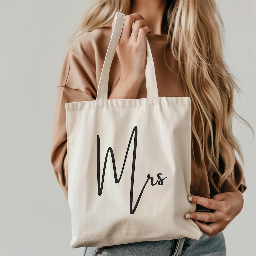 Mrs Tote Bag |bride Gift |just Engaged Tote |newlywed Gift - Etsy