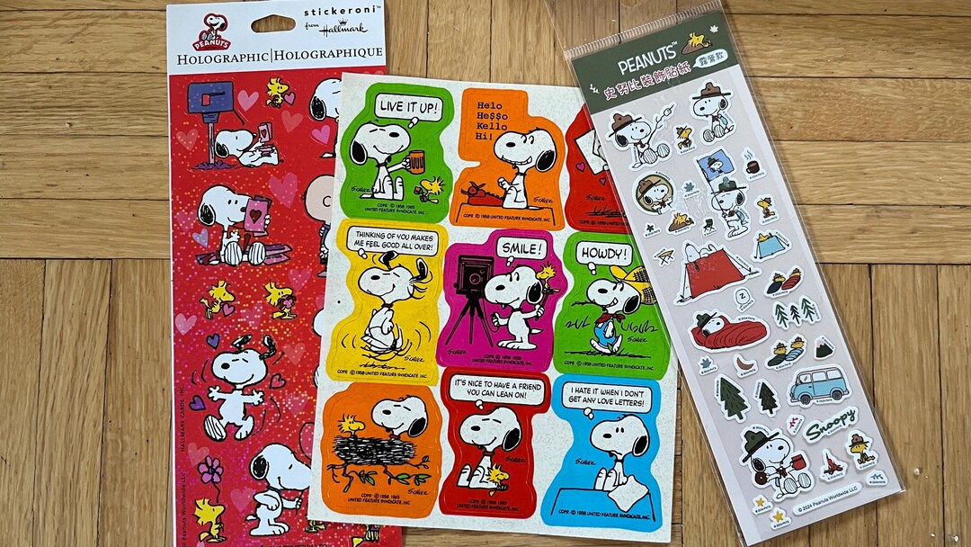 Snoopy Through the Ages Sticker Pack - Etsy