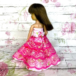Hot Pink Floral and Lace Charro Dress Set for 8 Inch Ten Ping Mini Sara ...