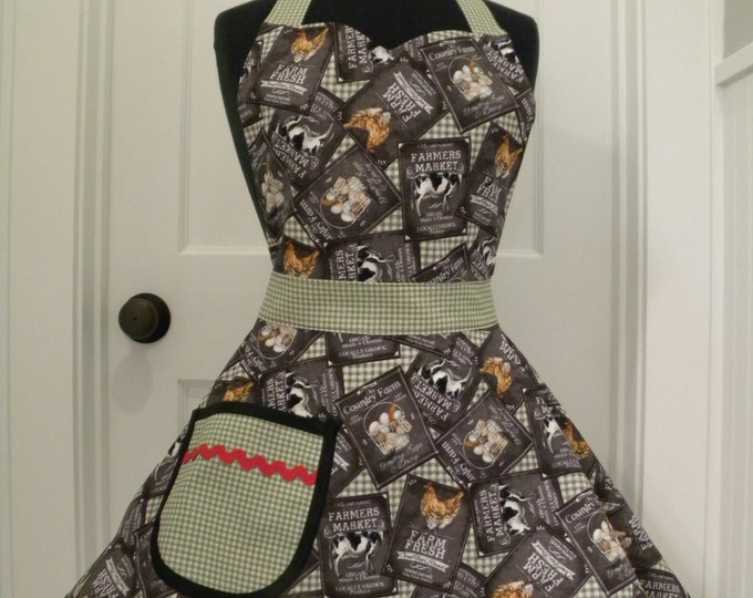 Womens Apron-farmers Market-full Sweetheart Apron - Etsy