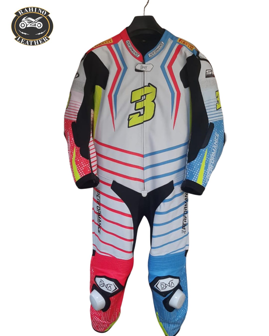 Motorcycle Racing Leather Suit One Piece – DNA Performance Motogp Style ...