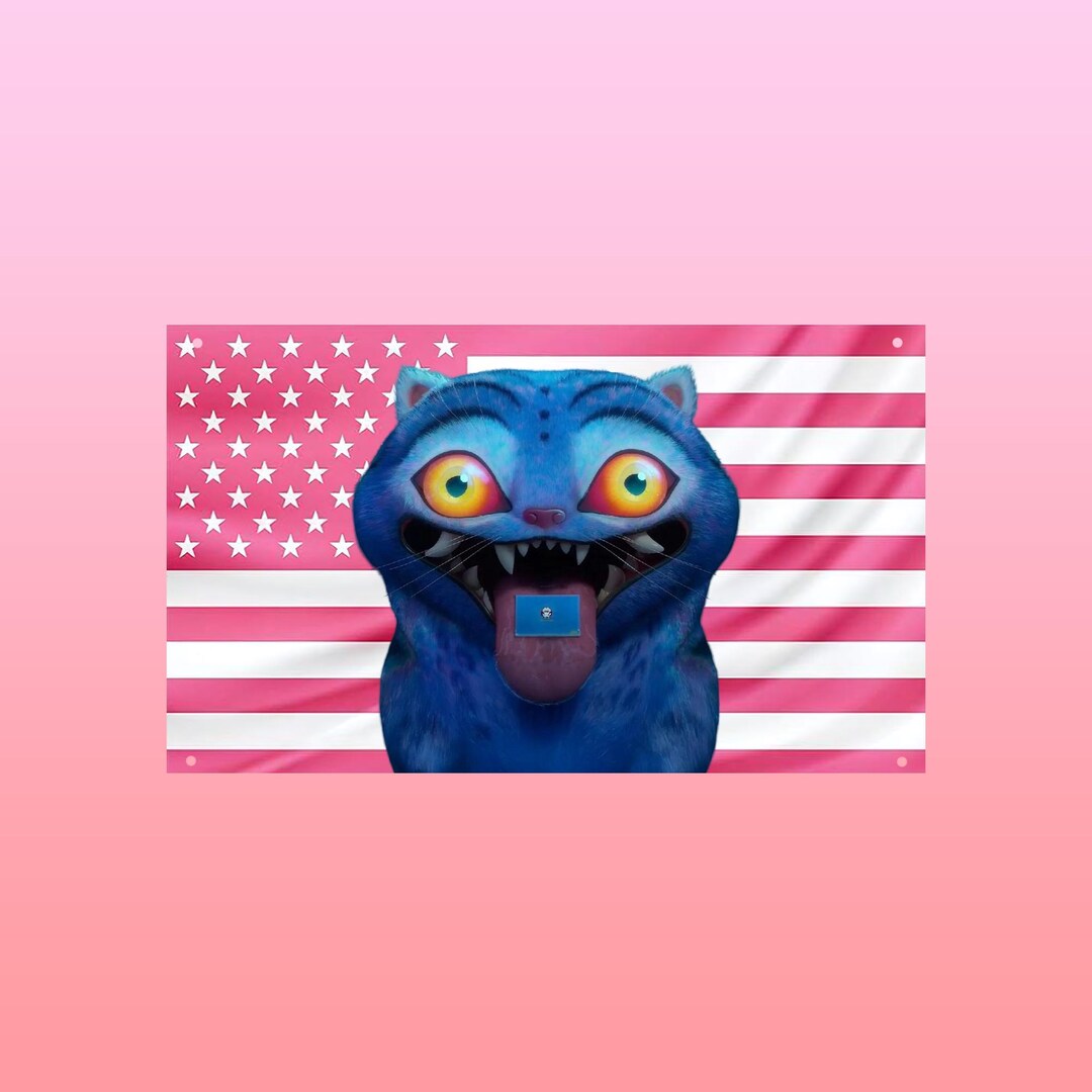 Derpy Tiger K-pop Demon Hunters Pink USA Flag – Huntrix Aesthetic Kpop ...