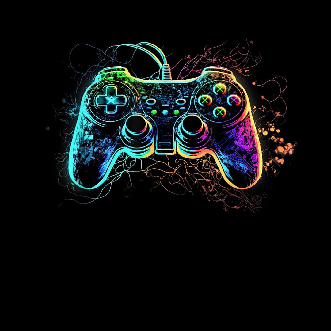 Neon Game Controller PNG, RGB Gamer Shirt Graphic (digital Download) - Etsy