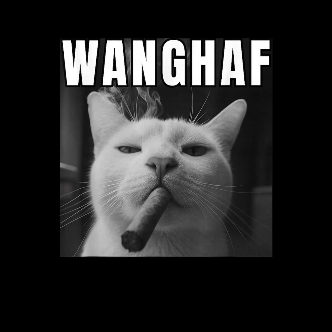 WANGHAF Smug Cat Meme PNG – Funny Gangster Cat Cigar Humor – Digital ...