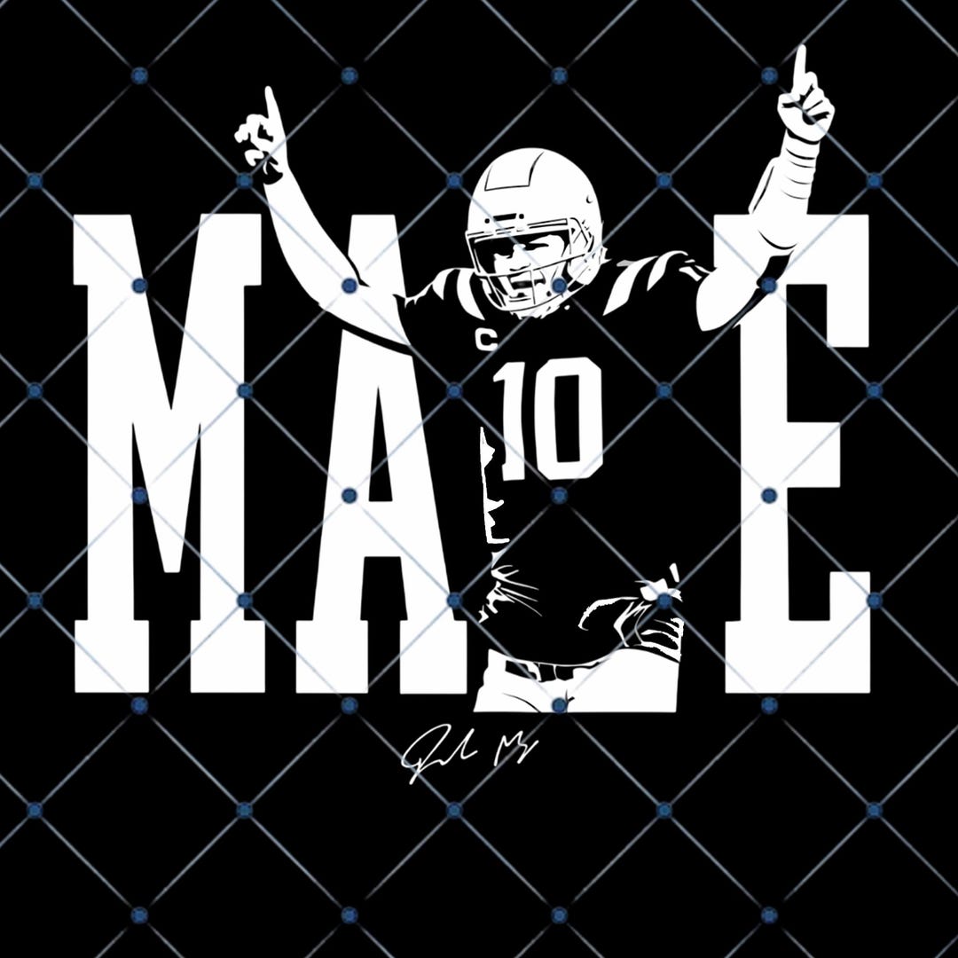Drake Maye Football Fan PNG Digital Download, Quarterback College Team ...