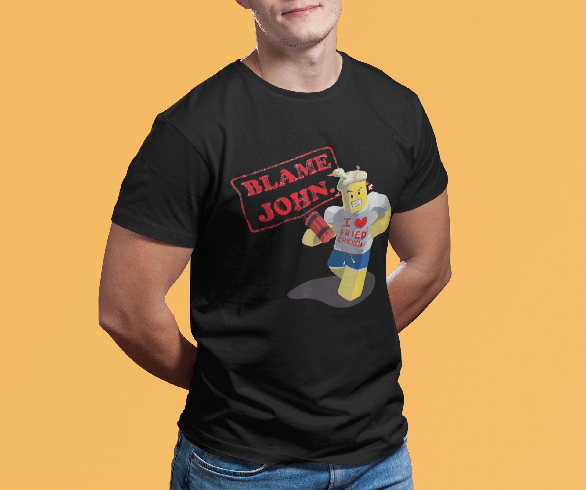 Blame John Roblox PNG: Funny Meme Graphic for T-shirt (digital Download ...