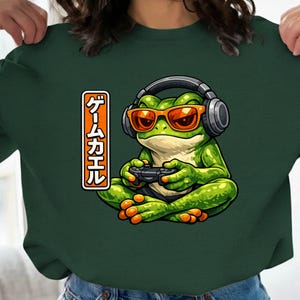 Funny Gamer Frog PNG, Kawaii Anime Style Toad Design (digital Download ...