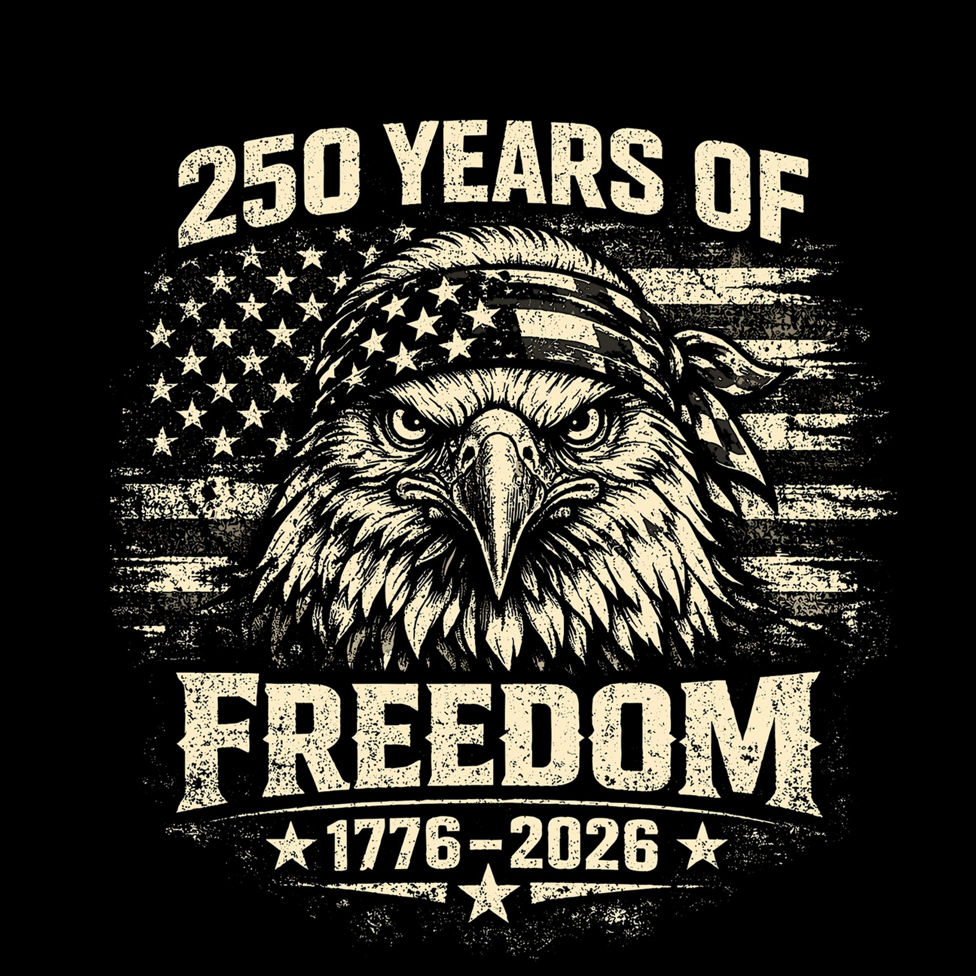 Bald Eagle USA Flag 250 Years of Freedom PNG - Patriotic Clipart ...