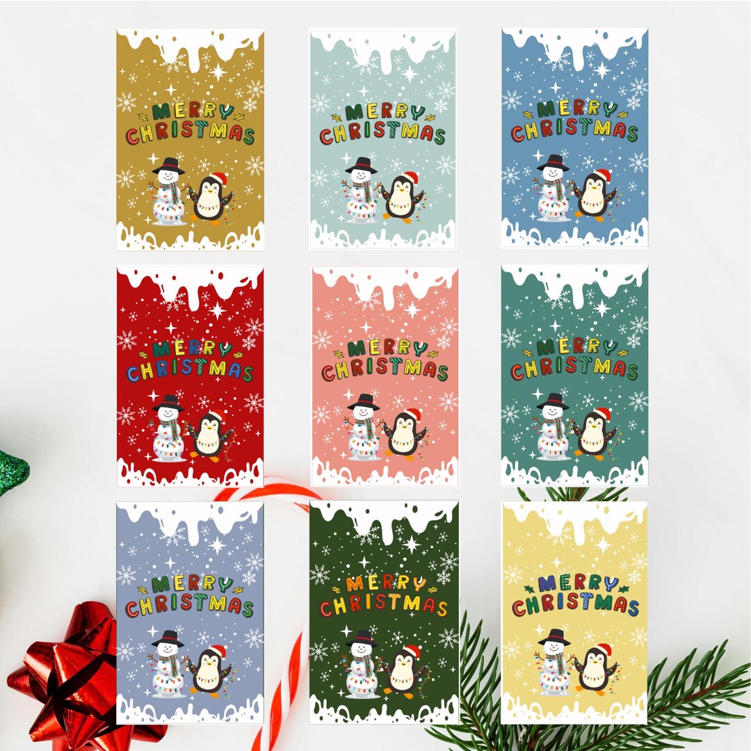 Printable Christmas Gift Tags, DIY Holiday Wrapping (PDF) - Etsy