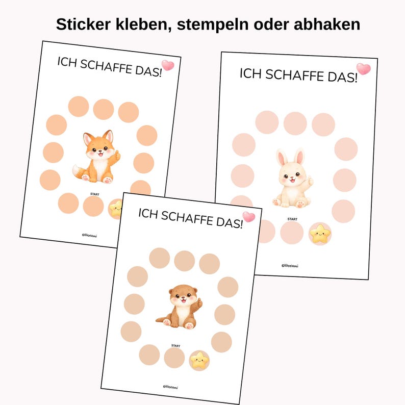 Reward Chart for Children (printable PDF) – 10 Designs – Sticker Chart ...