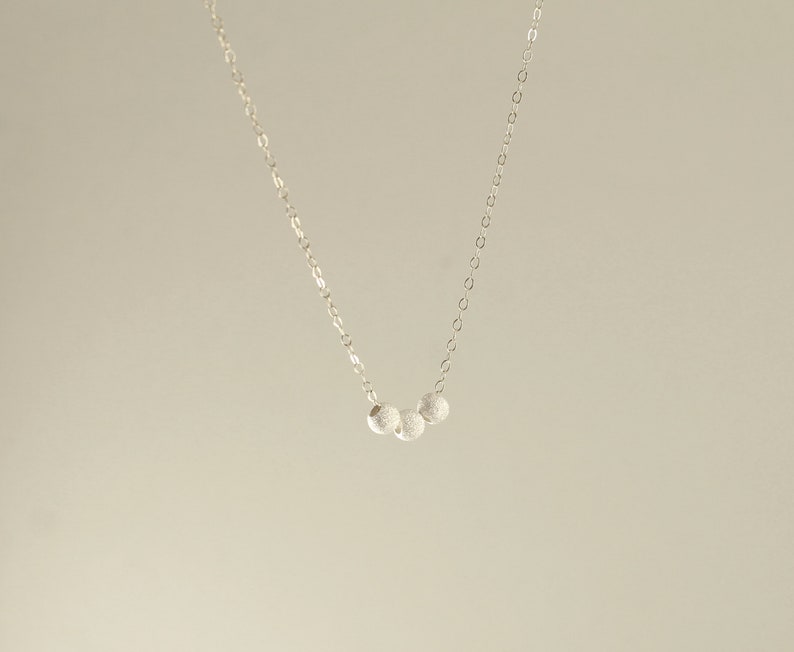 Simple Sterling Silver Necklace for Women With Sparkly - Etsy