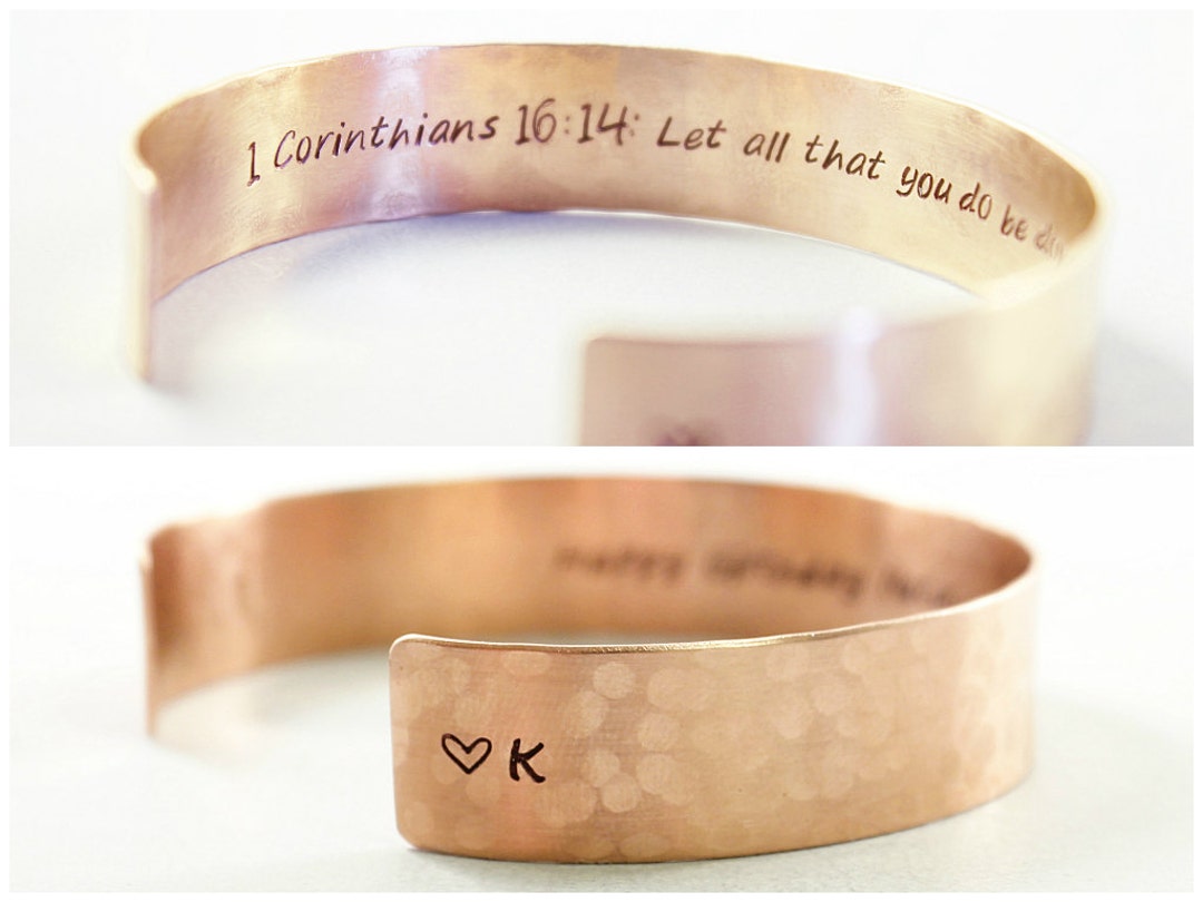 Personalized Christian Jewelry, Bible Verse Bracelet, Custom Religious ...