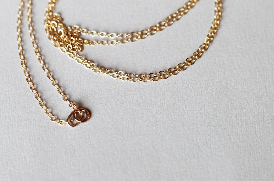 14k Gold Filled Necklace Chain for Women Men Long Chain Gold | Etsy