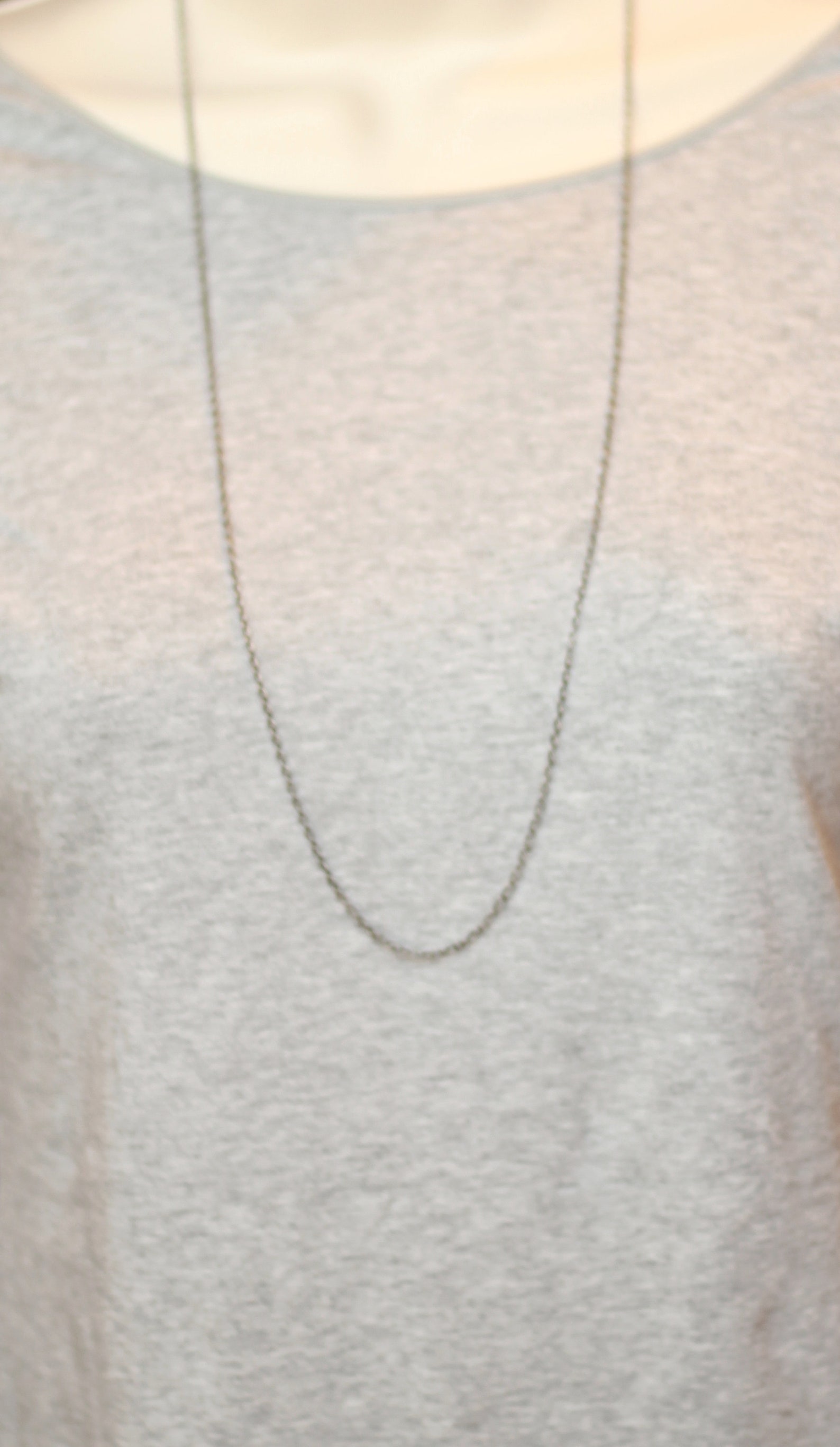 Durable textured oxidized silver chain for women men Short or | Etsy