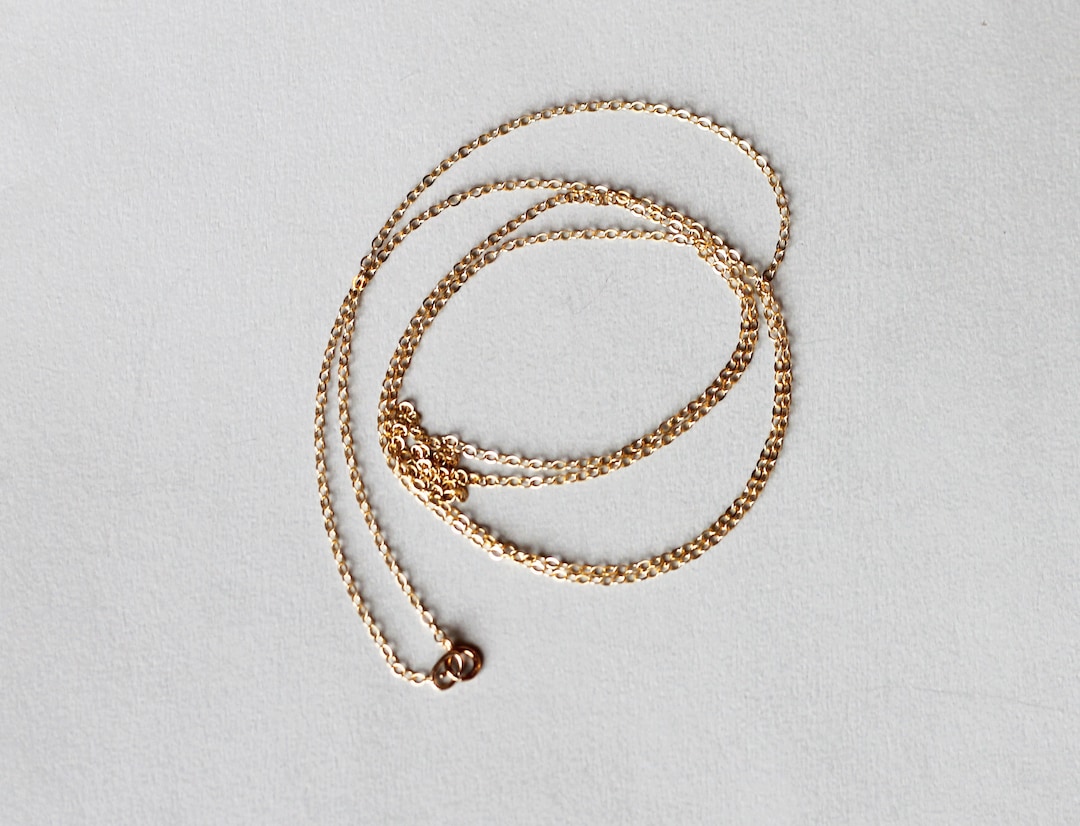 14k Gold Filled Necklace Chain for Women Men Long Chain Gold Filled ...