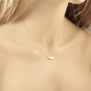 Simple Sterling Silver Necklace for Women With Sparkly Stardust Balls ...