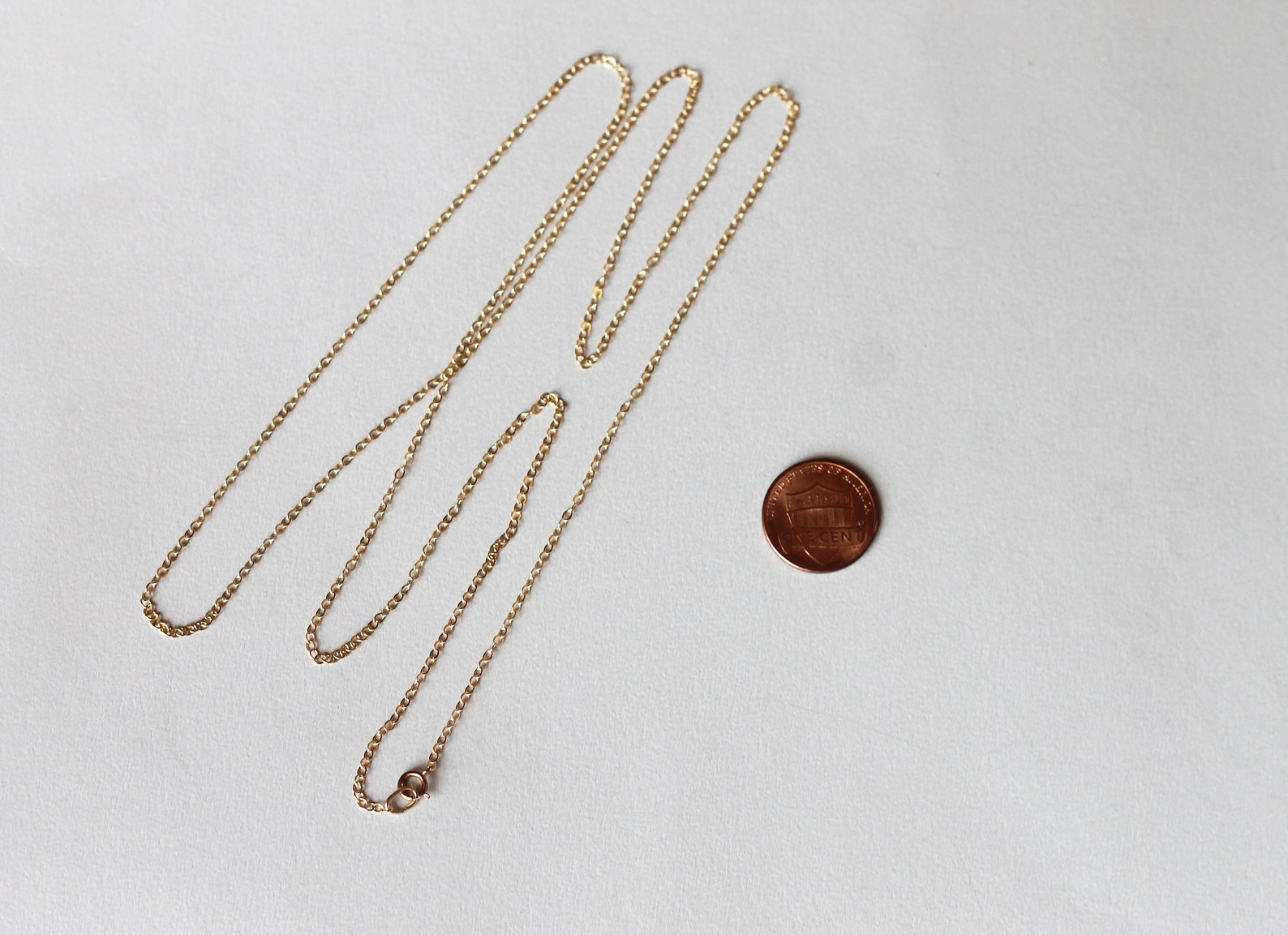 14k Gold Filled Necklace Chain for Women Men Long Chain Gold | Etsy